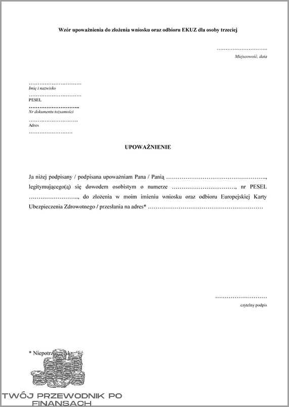 Konieczny Wz r Upowa nienia Do Odbioru Dokument w Maj 2026